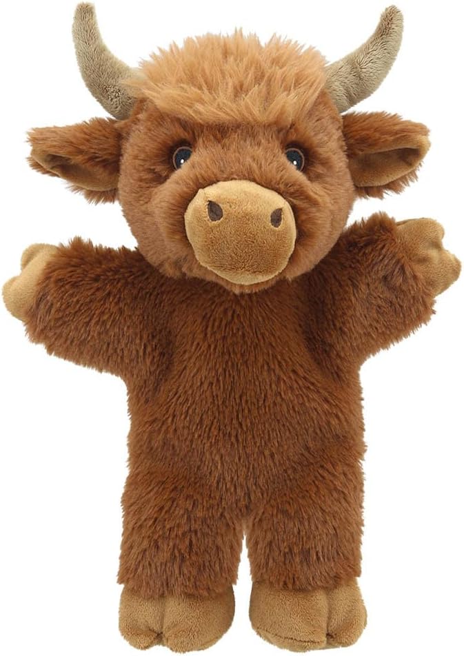 THE PUPPET COMPANY PC006218 HIGHLAND COW ECO WALKING HAND PUPPET ...