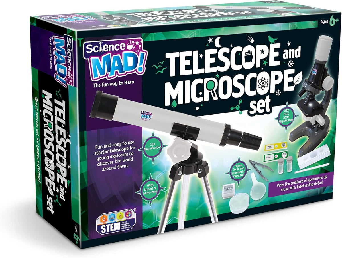 SCIENCE MAD TELESCOPE & MICROSCOPE SET – Youngsters World