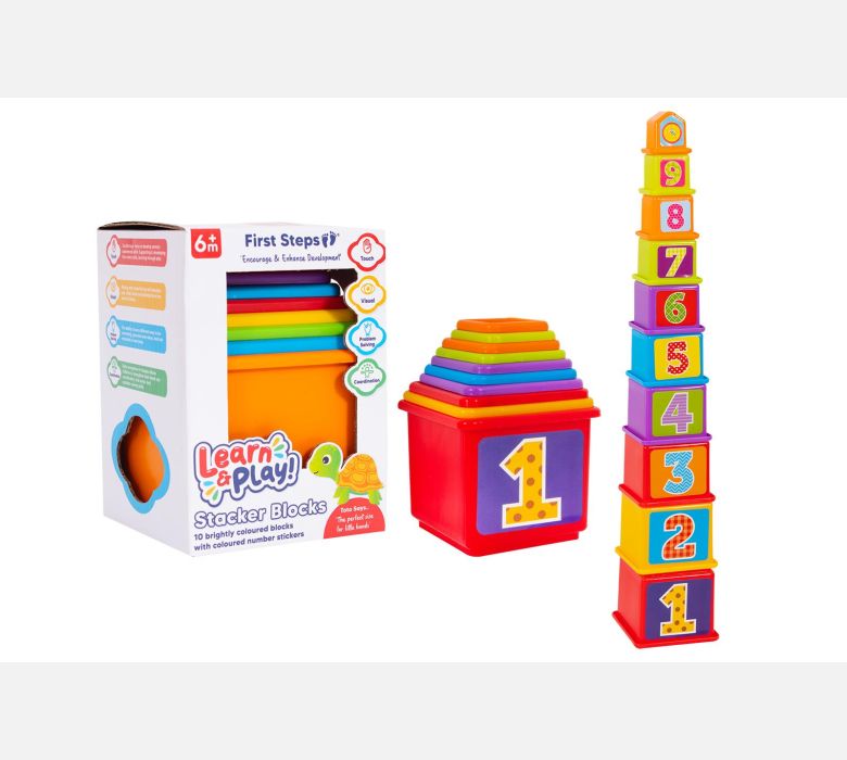 FIRST STEPS PS804 LEARN AND PLAY STACKER BLOCKS – Youngsters World