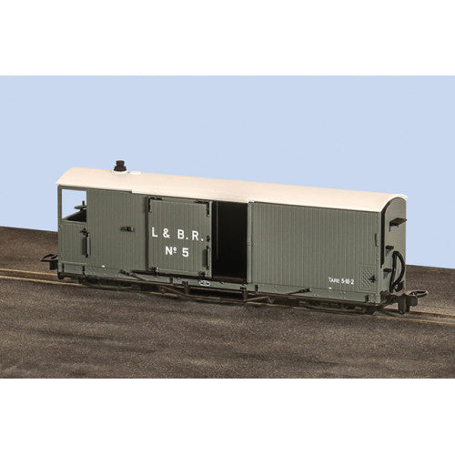 PECO GR-240AO L&B 8 TON BOGIE BRAKE VAN OPEN VERANDA L&B LIVERY GREY N ...