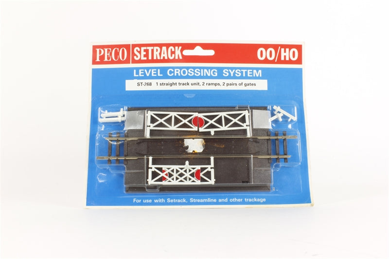 PECO ST-268 STRAIGHT LEVEL CROSSING COMPLETE WITH 2 RAMPS & 4 GATES OO ...